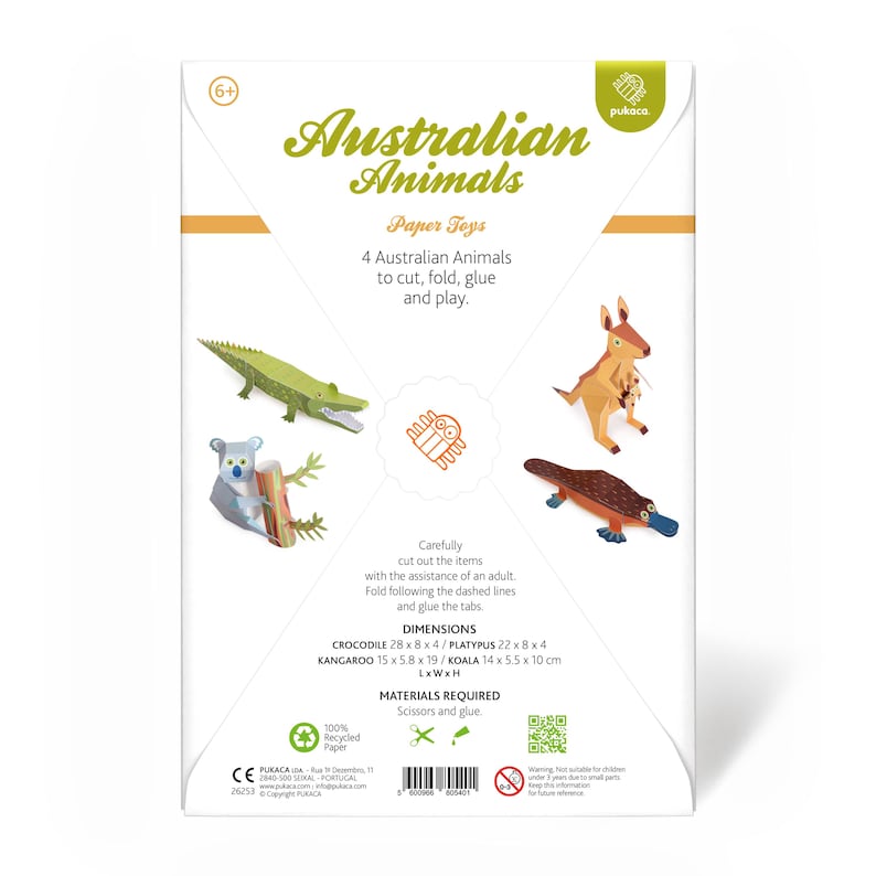 Australian Animals Paper Toys: DIY Craft Kit - Etsy