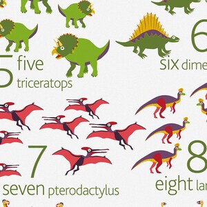 Dinosaurs Numbers Poster With Dinosaurs From 1 to 10 - ENGLISH Language ...