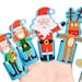 Christmas Paper Finger Puppets PRINTABLE PDF Toy DIY Craft Kit Paper ...