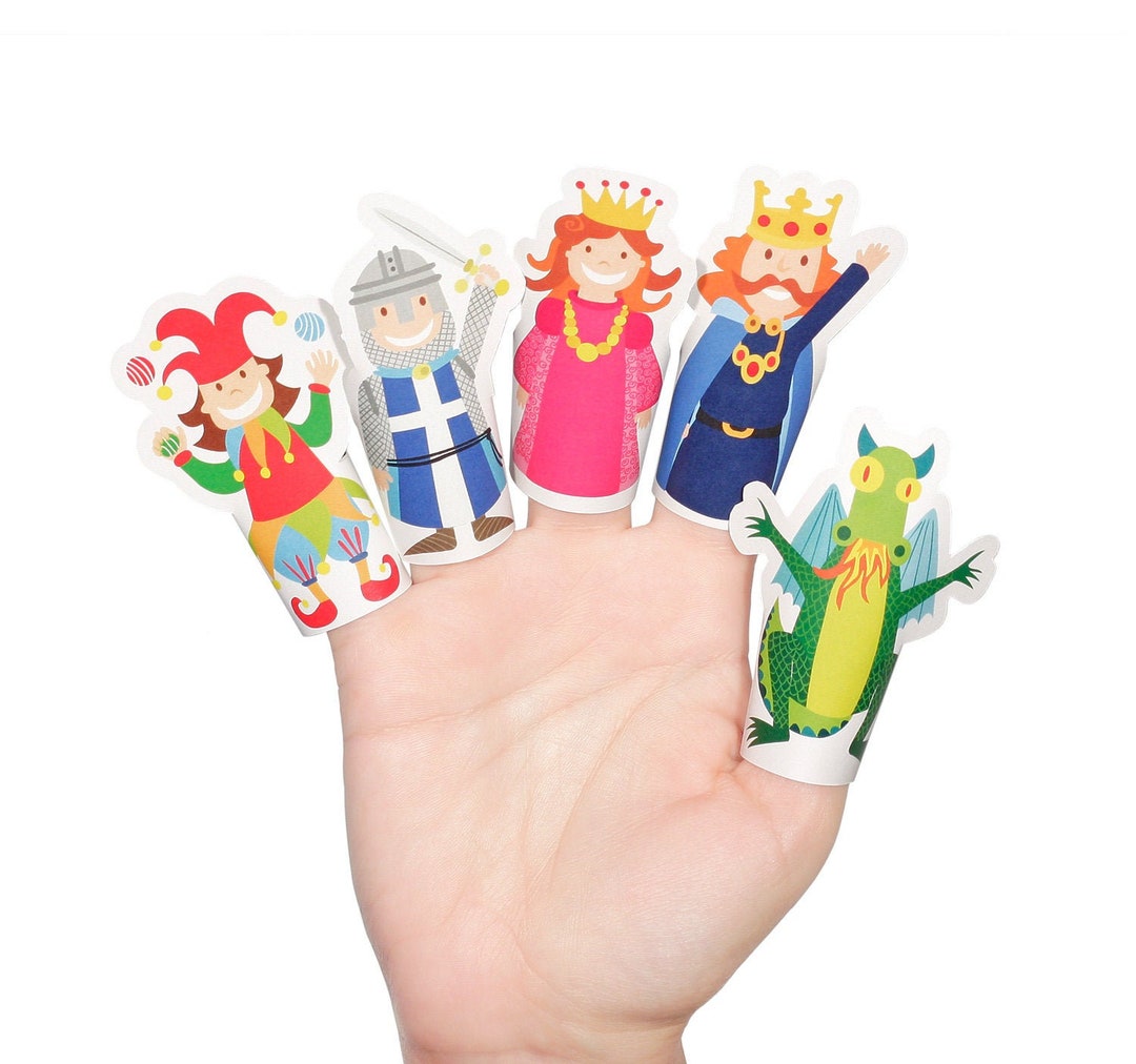 Medieval Paper Finger Puppets DIY Craft Kit Paper Toy - Etsy