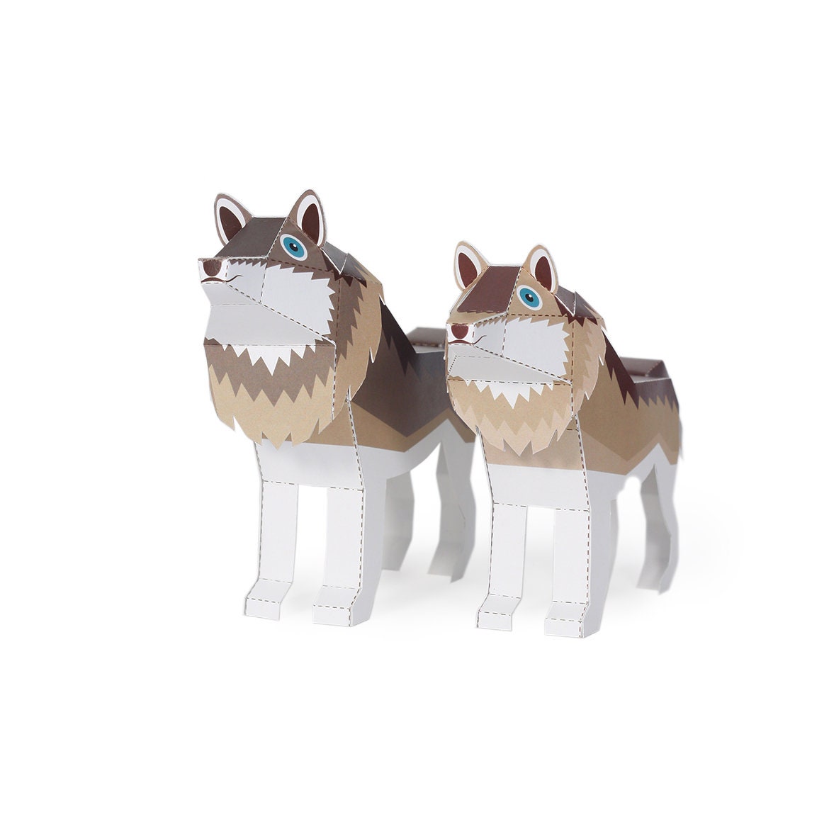 Papercraft Minecraft Mini Wolf