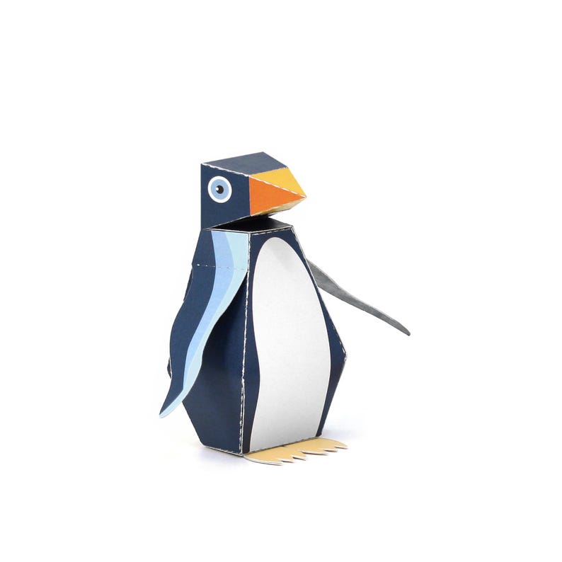 3D Penguin Paper Craft Kit: DIY Paper Toys - Etsy