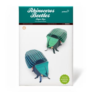Rhinoceros Beetles Paper Toys - DIY Paper Craft Kit - 3D Paper Animals ...