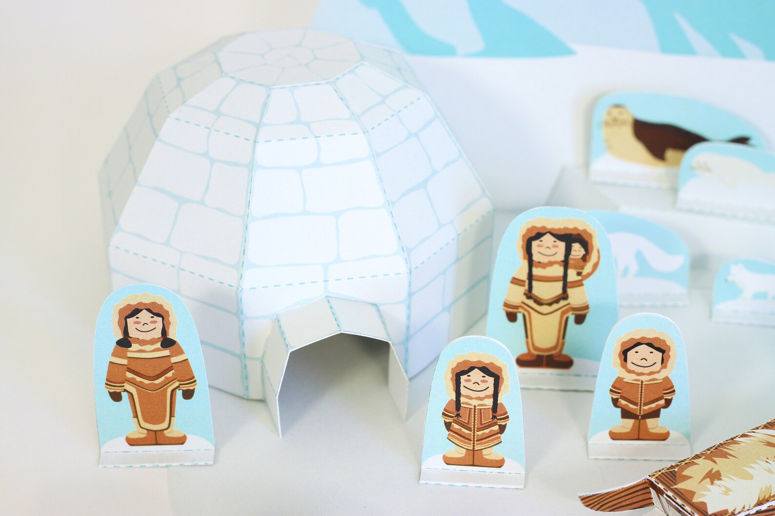 Arctic Paper Toy Paper Toy DIY Paper Craft Kit 3D Model - Etsy
