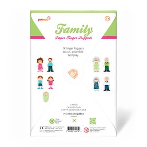 Finger Family Paper Finger Puppets - DIY Craft Kit - Paper Toy - Daddy ...