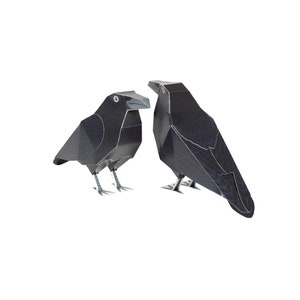 Ravens Paper Toys - DIY Paper Craft Kit - 3D Paper Animals - Halloween ...