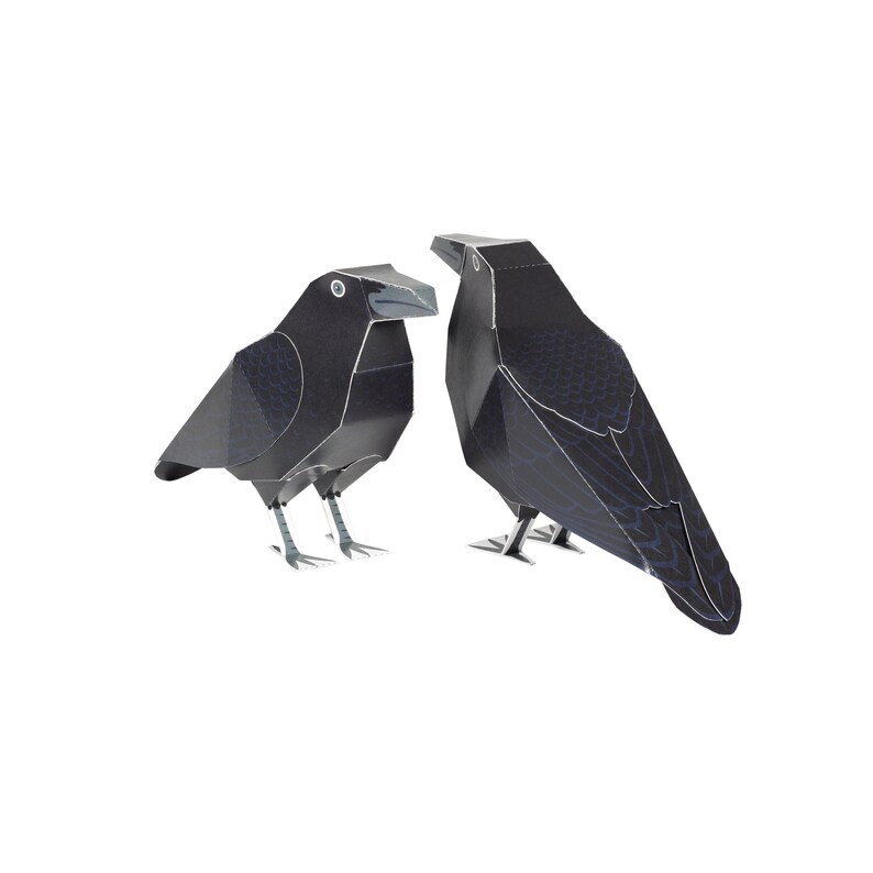 Ravens Paper Toys: DIY 3D Paper Craft Kit - Halloween Decor - Etsy