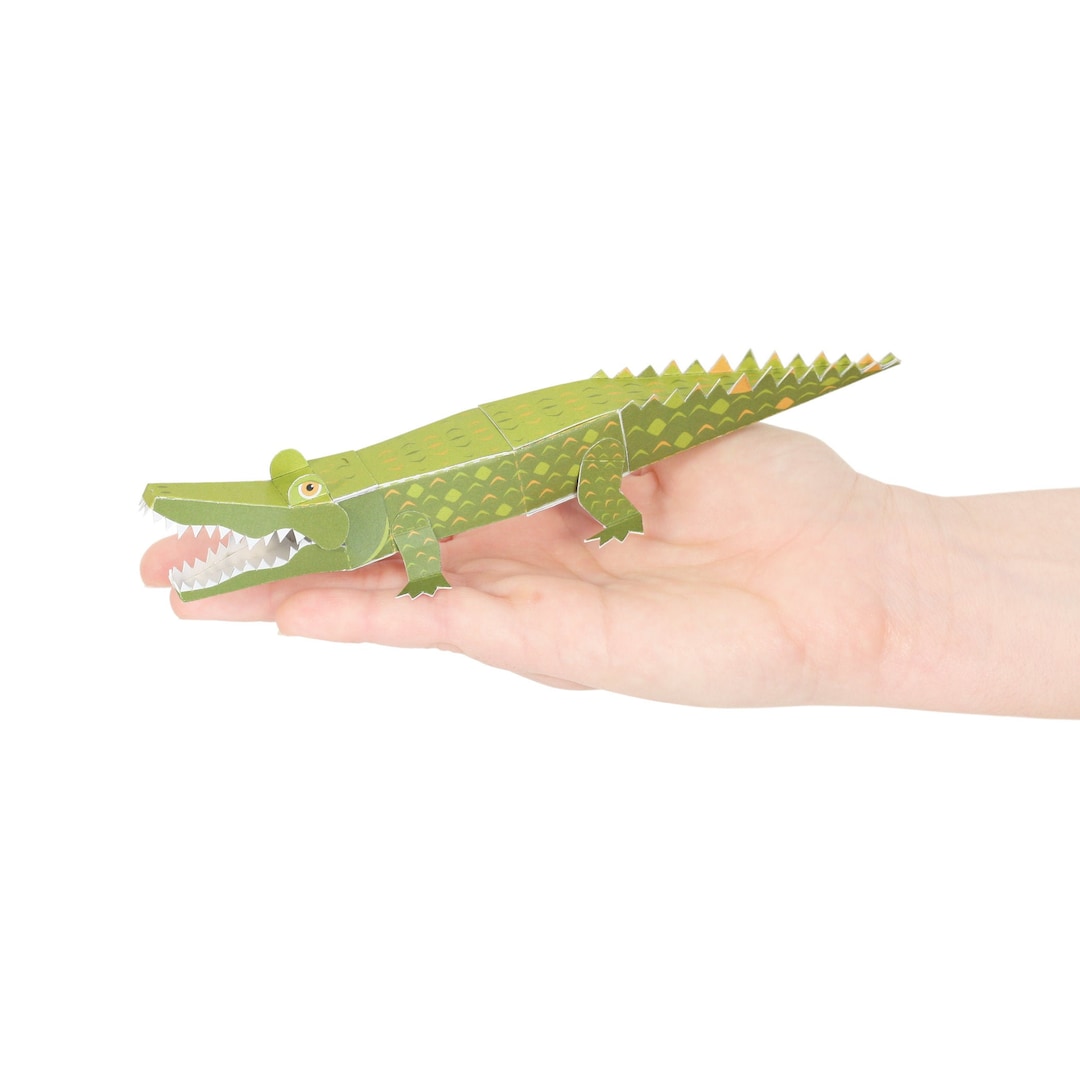 CROCODILE Paper Craft Postcard — TO ASSEMBLE - Etsy