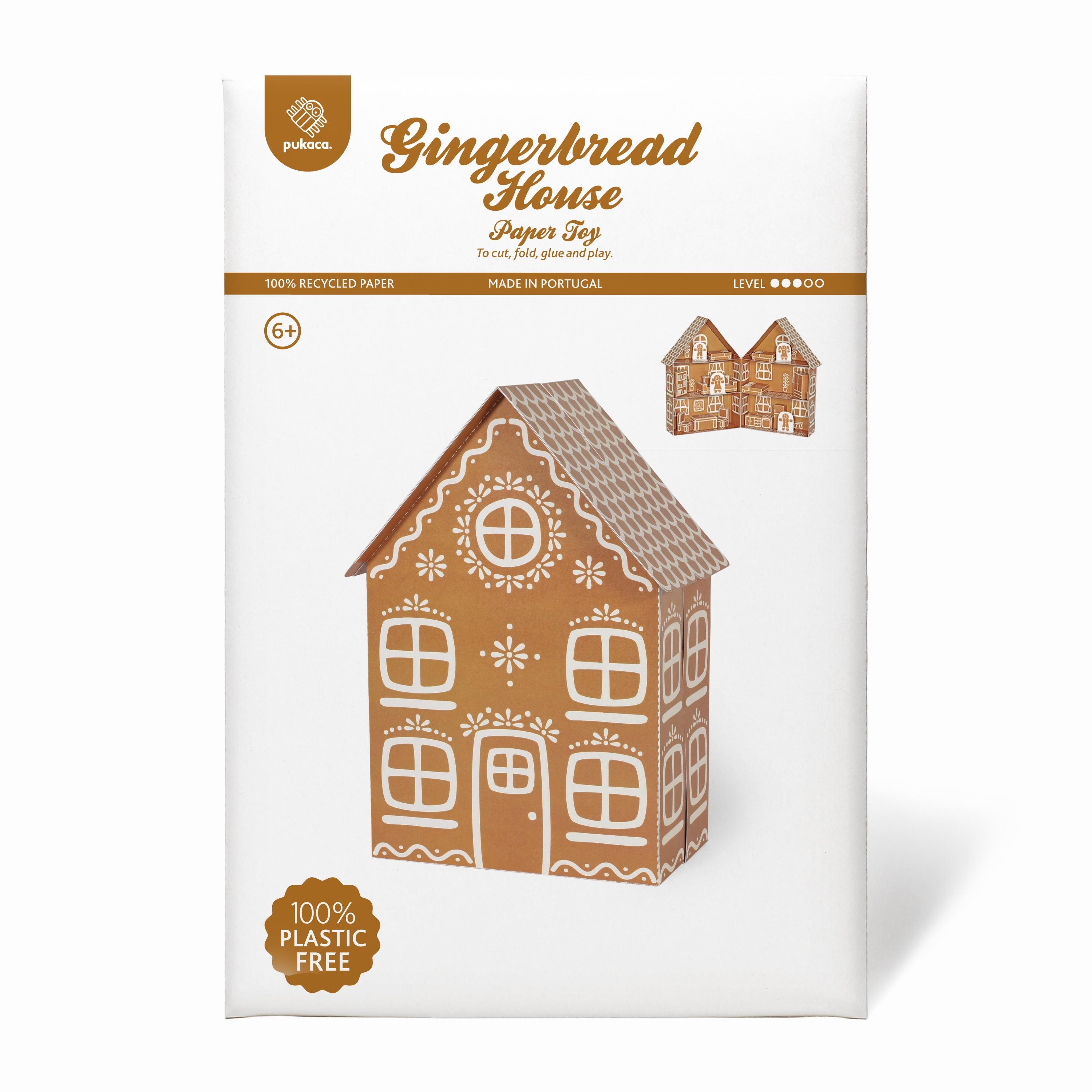 Gingerbread House Paper Toy: DIY Craft Kit With Characters - Etsy