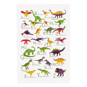 DINOSAURS Alphabet Poster From A to Z, BIG POSTER 13x19 Inches - Etsy