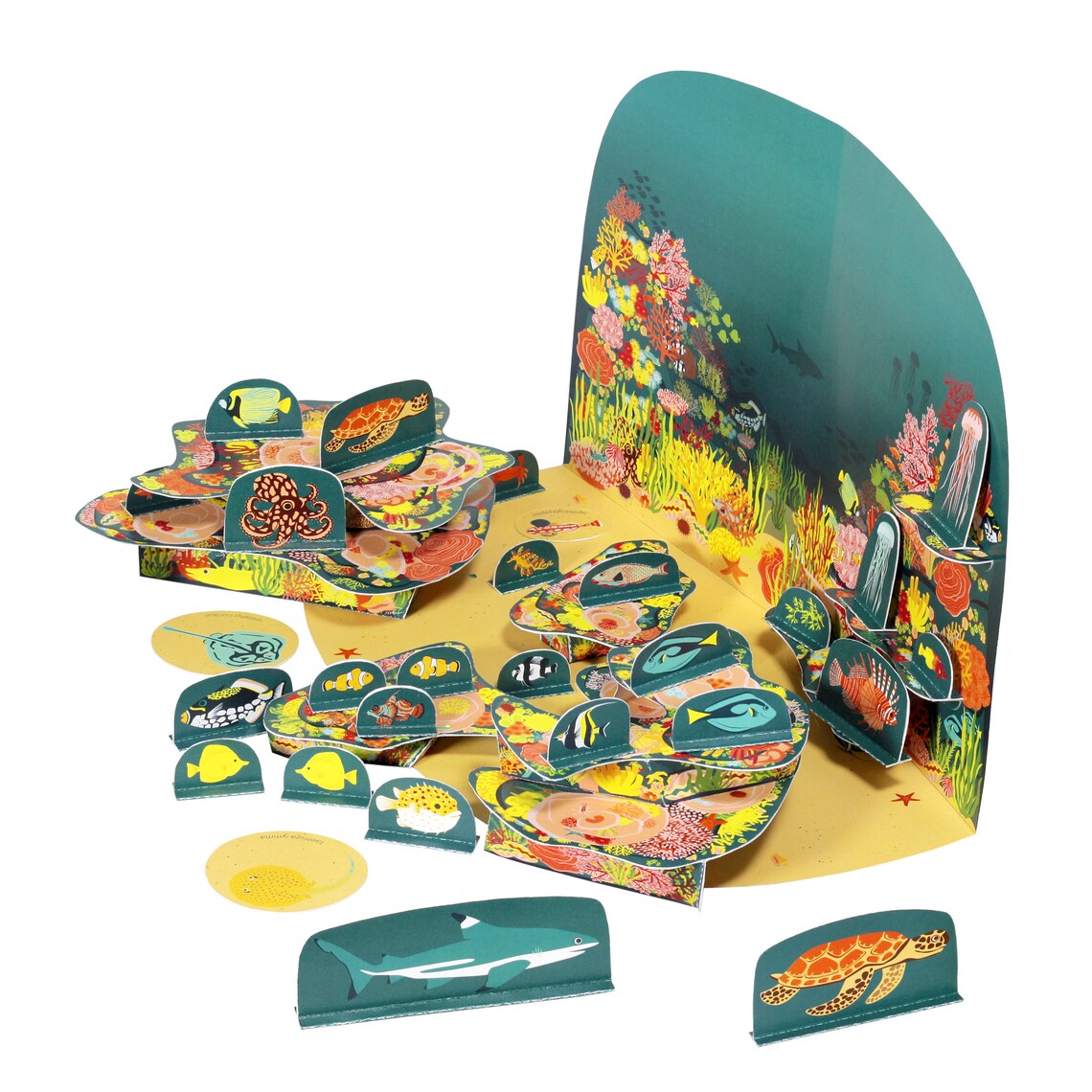Coral Reef Paper Toy DIY Paper Craft Kit Kids Papercraft - Etsy