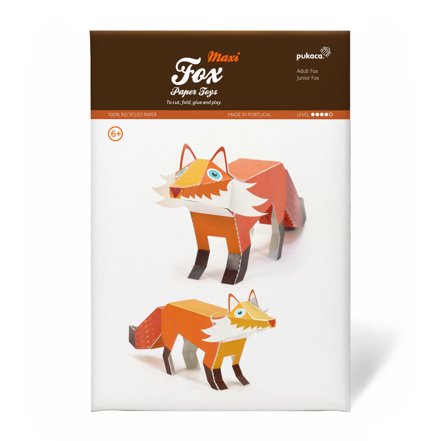 Maxi Fox Paper Toys DIY Paper Craft Kit 3D Paper Animals - Etsy Australia