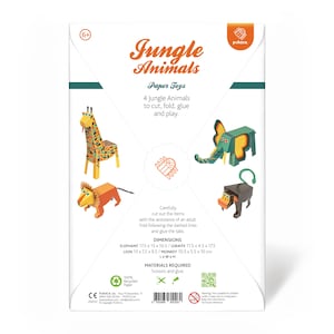 Jungle Animals Paper Toys: DIY Craft Kit - 4 Movable Animals - Etsy