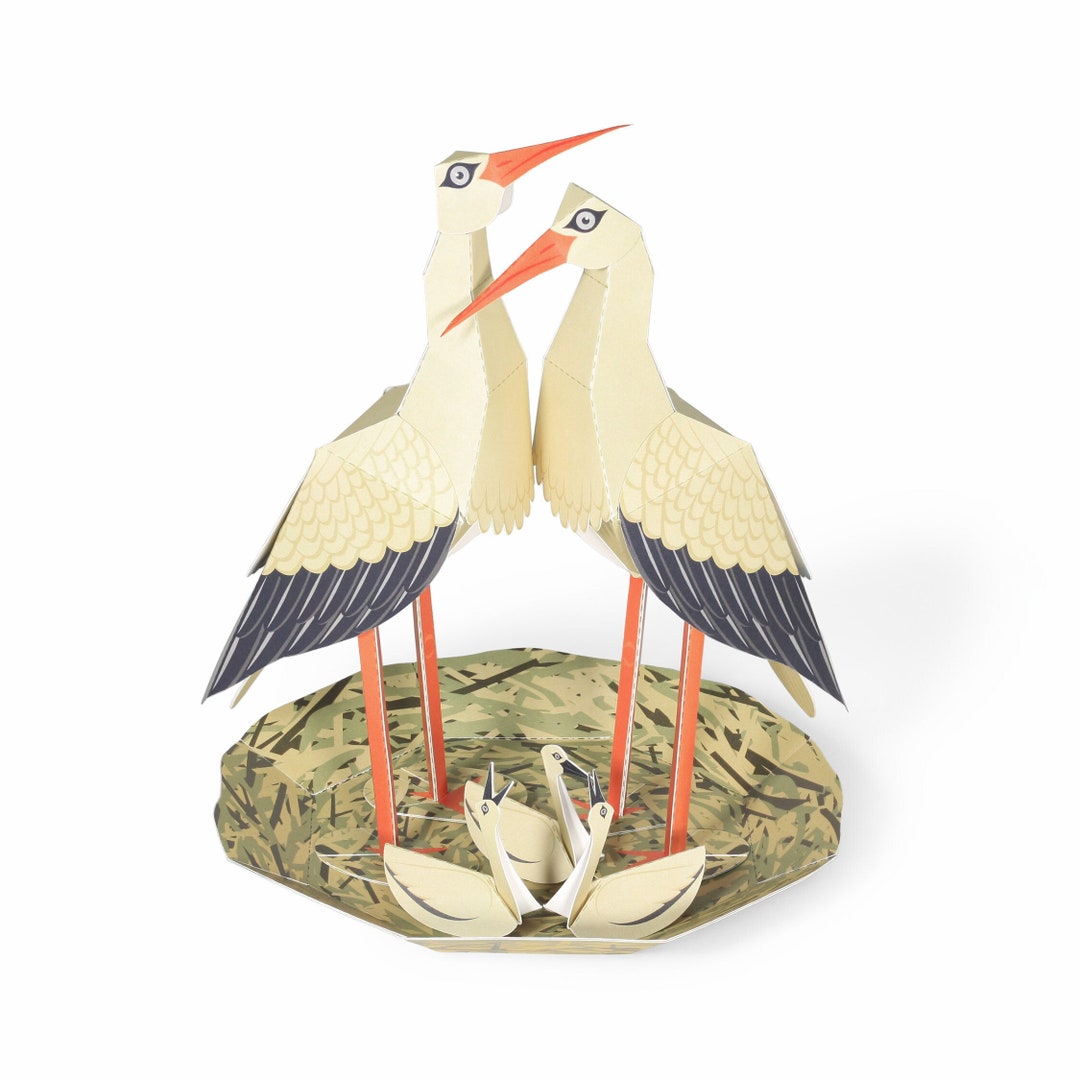 Storks Paper Toys DIY Paper Craft Kit School Project - Etsy