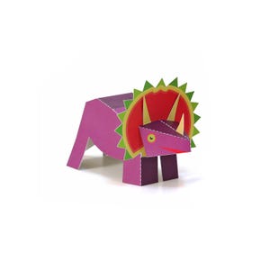 Maxi Triceratops Paper Toys - DIY Paper Craft Kit - 3D Paper Animals ...