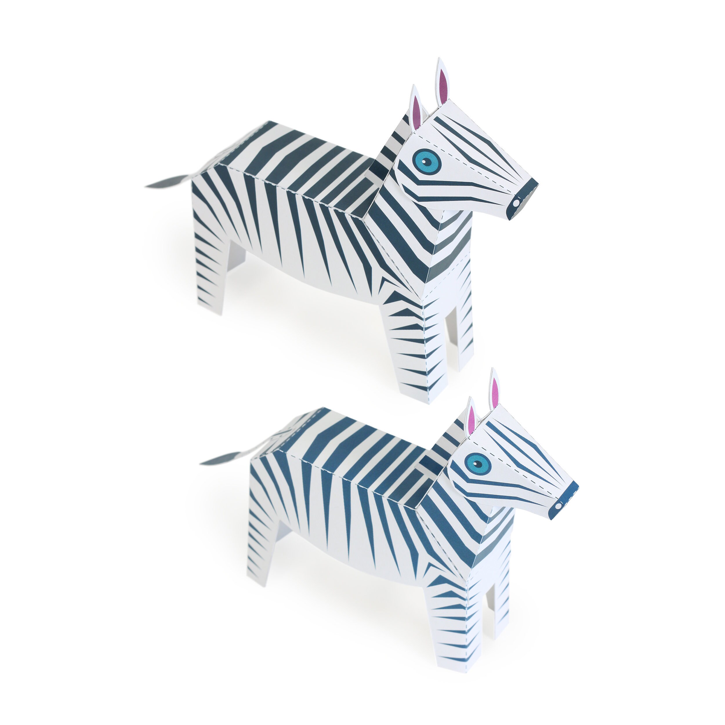 Maxi Zebra Paper Toys DIY Paper Craft Kit 3D Paper Animals - Etsy UK