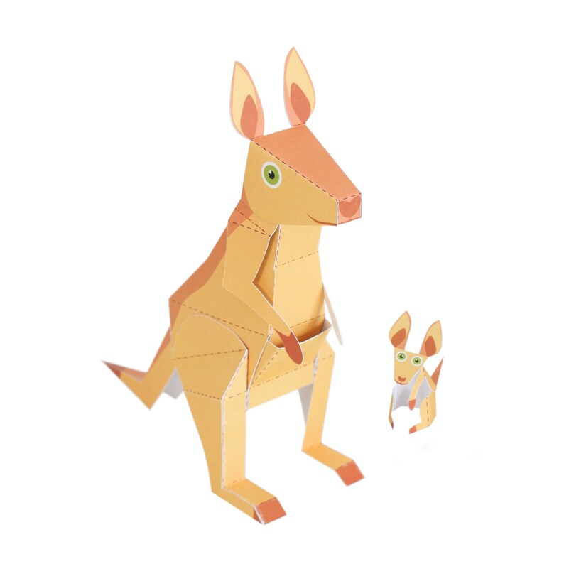 Maxi Kangaroo Paper Toys DIY Paper Craft Kit 3D Paper | Etsy