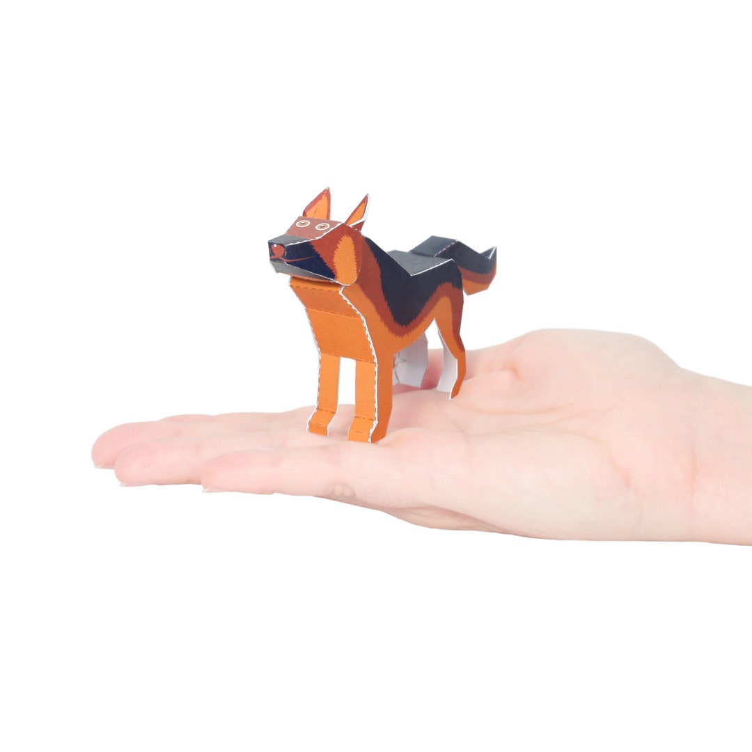 GERMAN SHEPHERD Paper Craft Postcard — to ASSEMBLE - Etsy