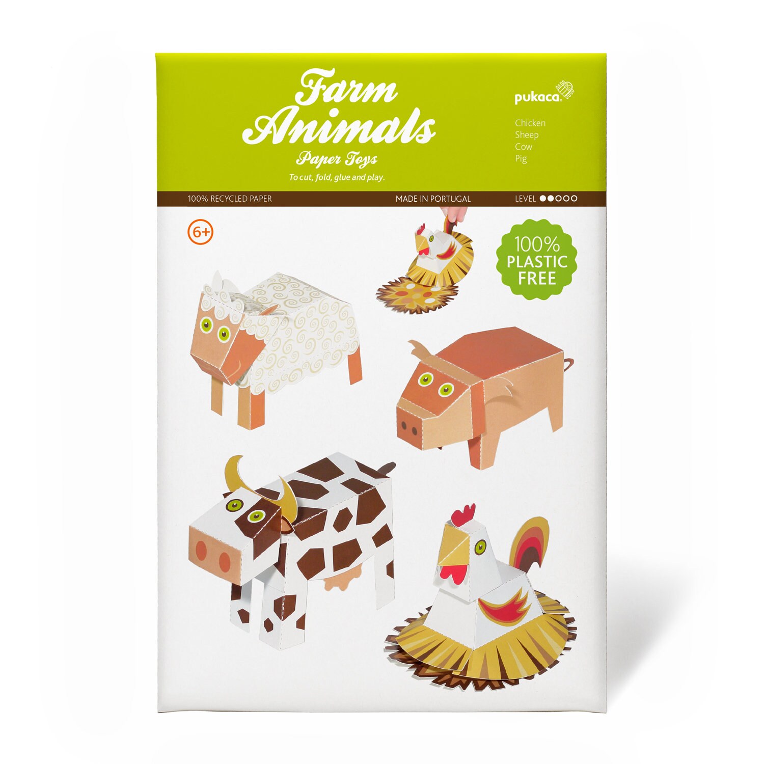 Farm Animals Paper Toys DIY Paper Craft Kit 3D Paper - Etsy Canada