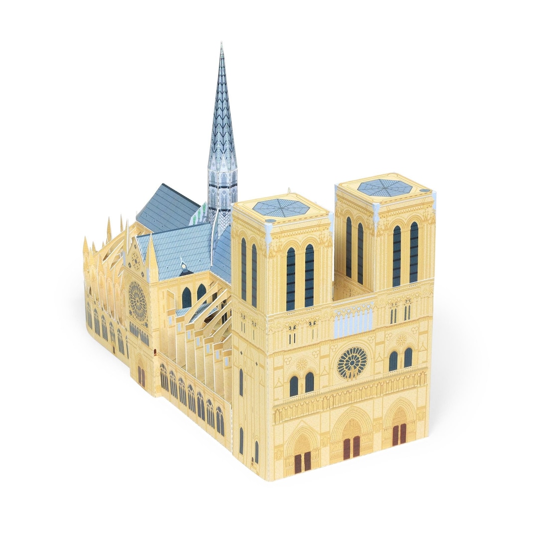 Notre-dame Cathedral Paper Toy - DIY Paper Craft Kit - School Project ...