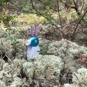 Rabbits Paper Toys - DIY Paper Craft Kit - 3D Paper Animals - Etsy