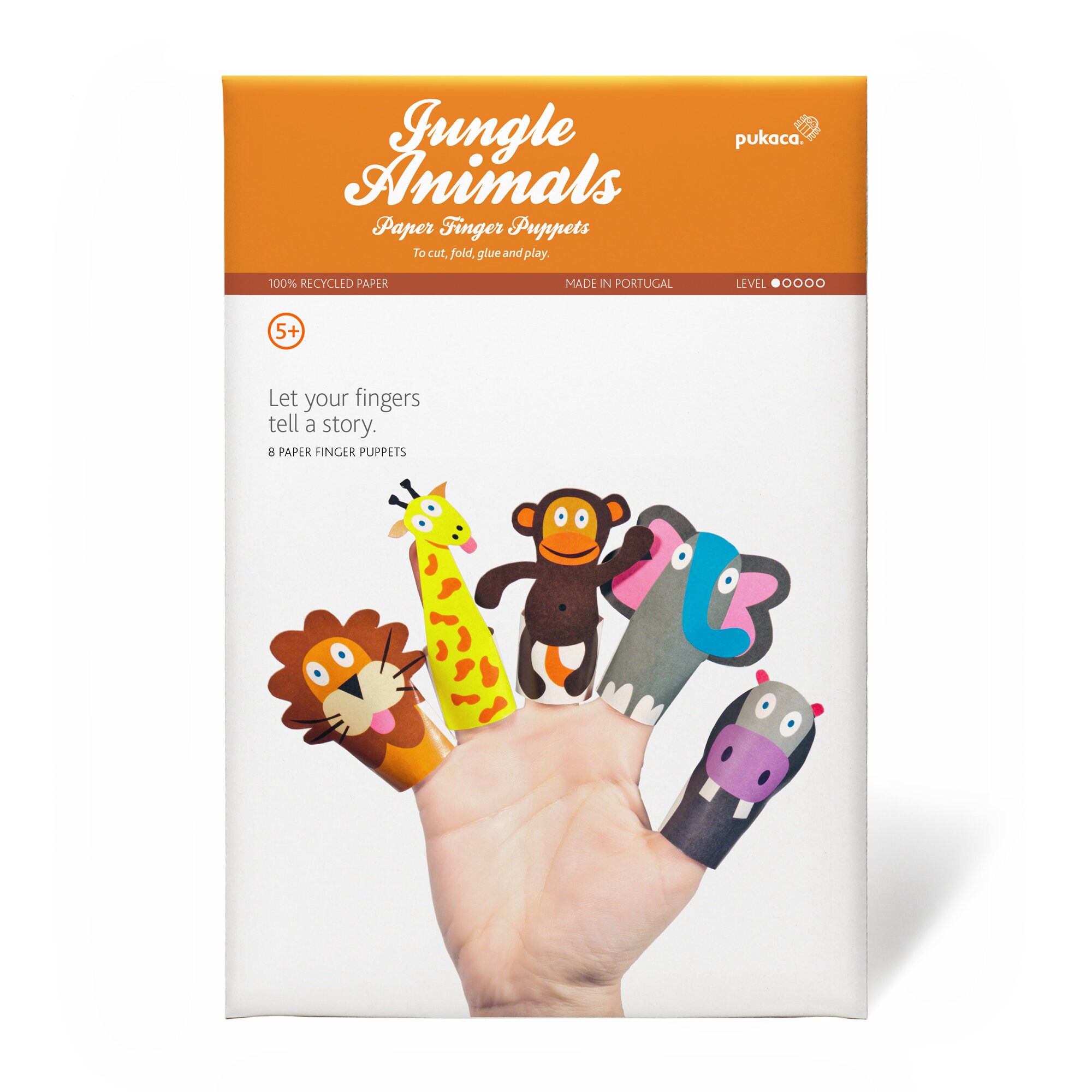 Jungle Animals Paper Finger Puppets DIY Craft Kit Paper - Etsy