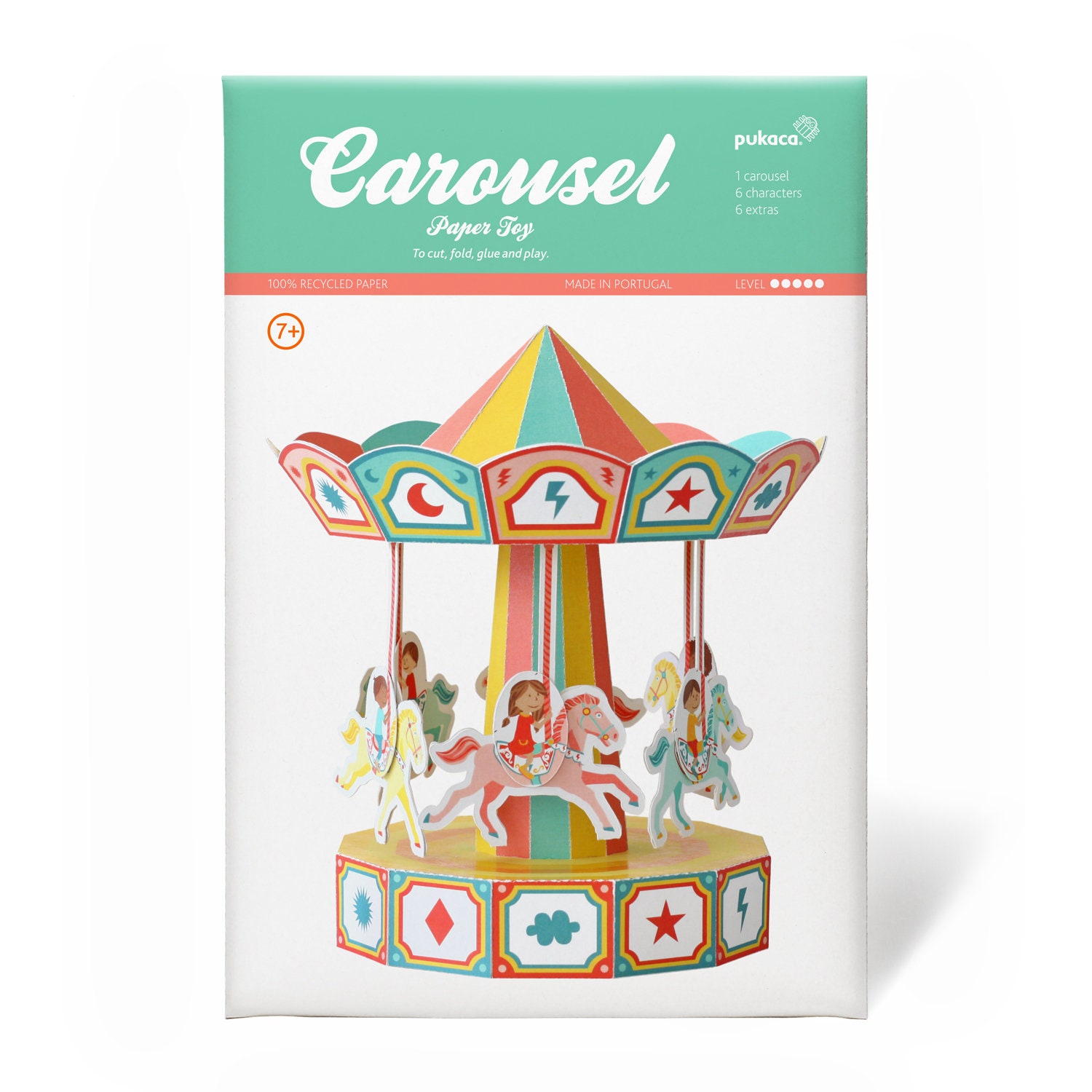 Carousel Paper Toy Movable Paper Toy DIY Paper Craft Kit | Etsy Israel