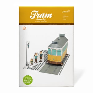 Tram Paper Toy - DIY Paper Craft Kit - 3D Model Paper Figure - Etsy