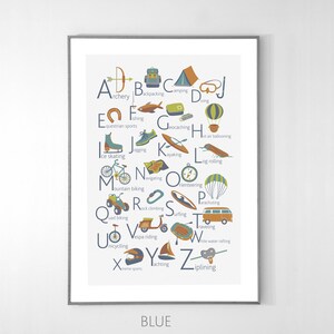 Outdoor Alphabet Poster: Sports & Nature Print (13x19 Inches) - Etsy