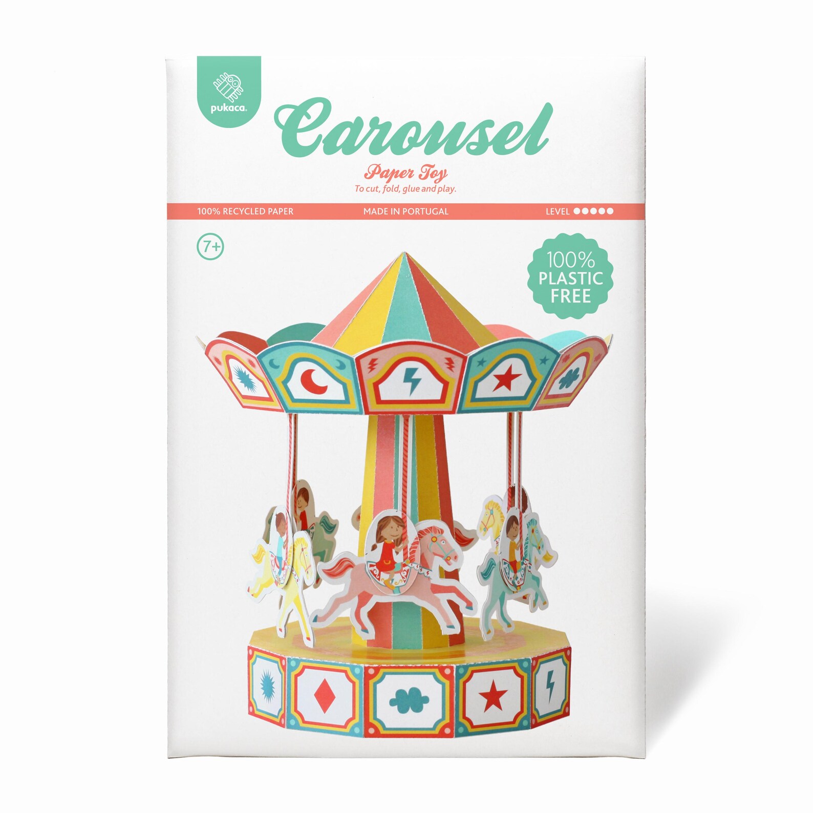 Carousel Paper Toy: Movable 3D Model Craft Kit - Etsy
