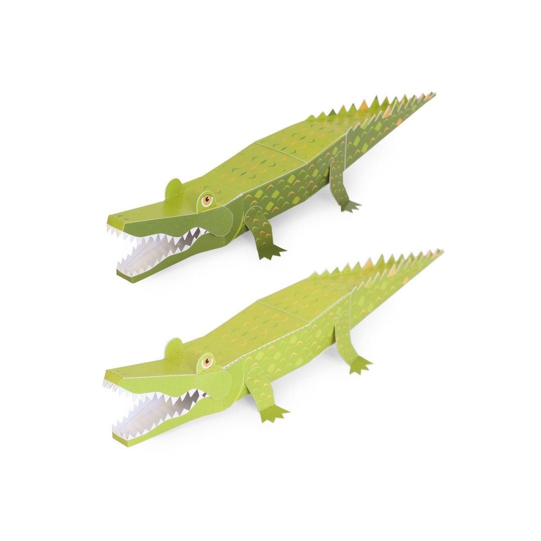 Maxi Crocodile Paper Toys - DIY Paper Craft Kit - 3D Paper Animals - Etsy