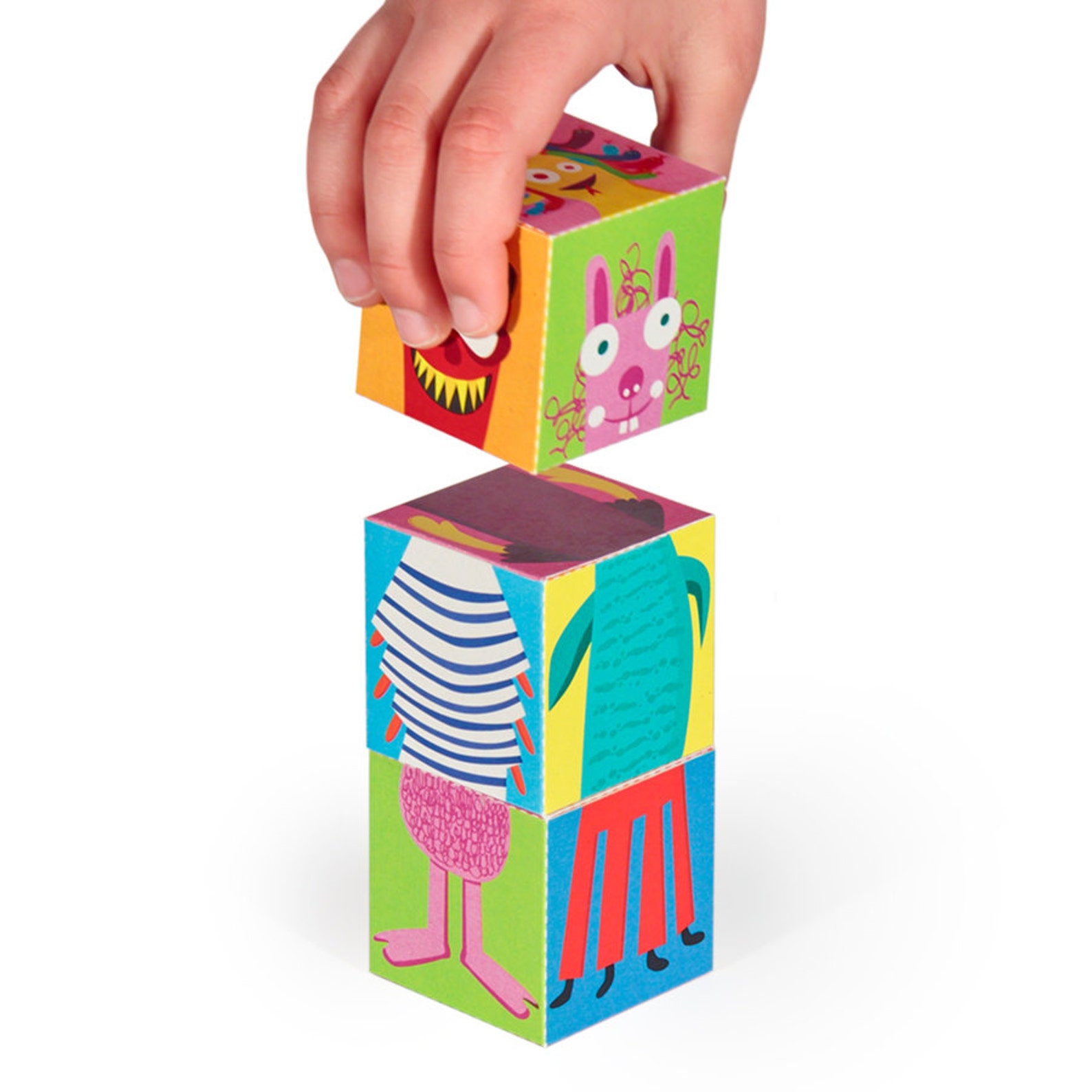 Monsters Blocks 2 PRINTABLE PDF Toy DIY Craft Kit Paper - Etsy