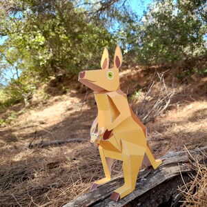Maxi Kangaroo Paper Toys - DIY Paper Craft Kit - 3D Paper Animals - Etsy