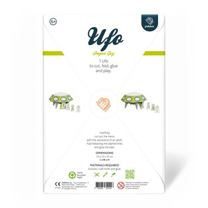 UFO Paper Toy - DIY Paper Craft Kit - 3D Model Paper Figure - Etsy Canada