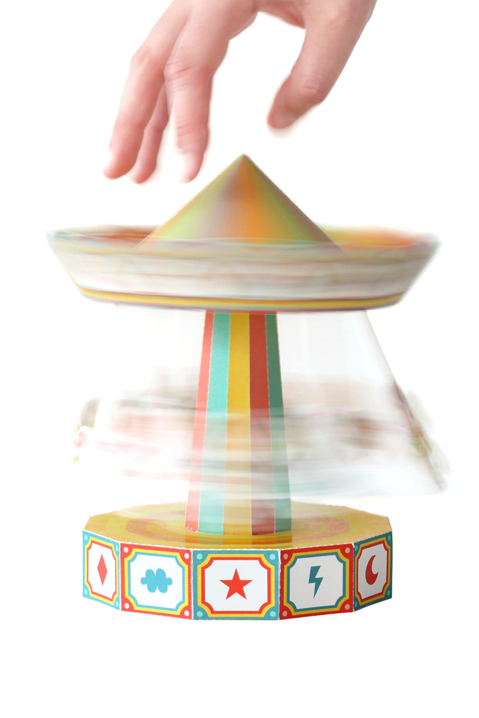 Carousel Paper Toy Movable Paper Toy DIY Paper Craft Kit | Etsy Israel