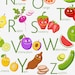 Fruits and Vegetables ENGLISH Alphabet Poster From A to Z, BIG POSTER ...