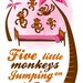 5 Little Monkeys Poster BIG POSTER 13x19 Inches Baby - Etsy