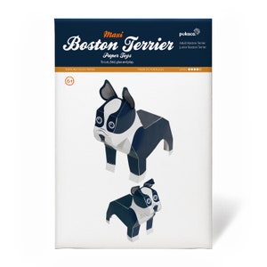 Maxi Boston Terrier Paper Toys DIY Paper Craft Kit 3D Paper Animals - Etsy