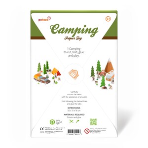 Camping Paper Toy - DIY Paper Craft Kit - Summer Outdoors - School ...