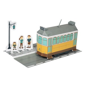 Tram Paper Toy - DIY Paper Craft Kit - 3D Model Paper Figure - Etsy