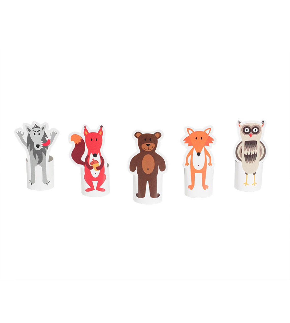 Forest Animals Paper Finger Puppets PRINTABLE PDF Toy DIY - Etsy
