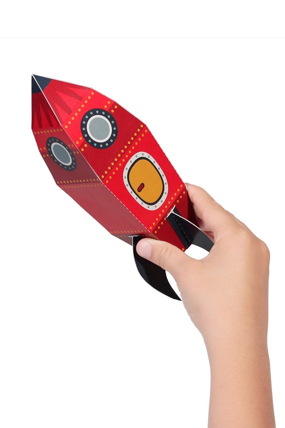 Rocket Paper Toy DIY Paper Craft Kit 3D Model Paper Figure | Etsy