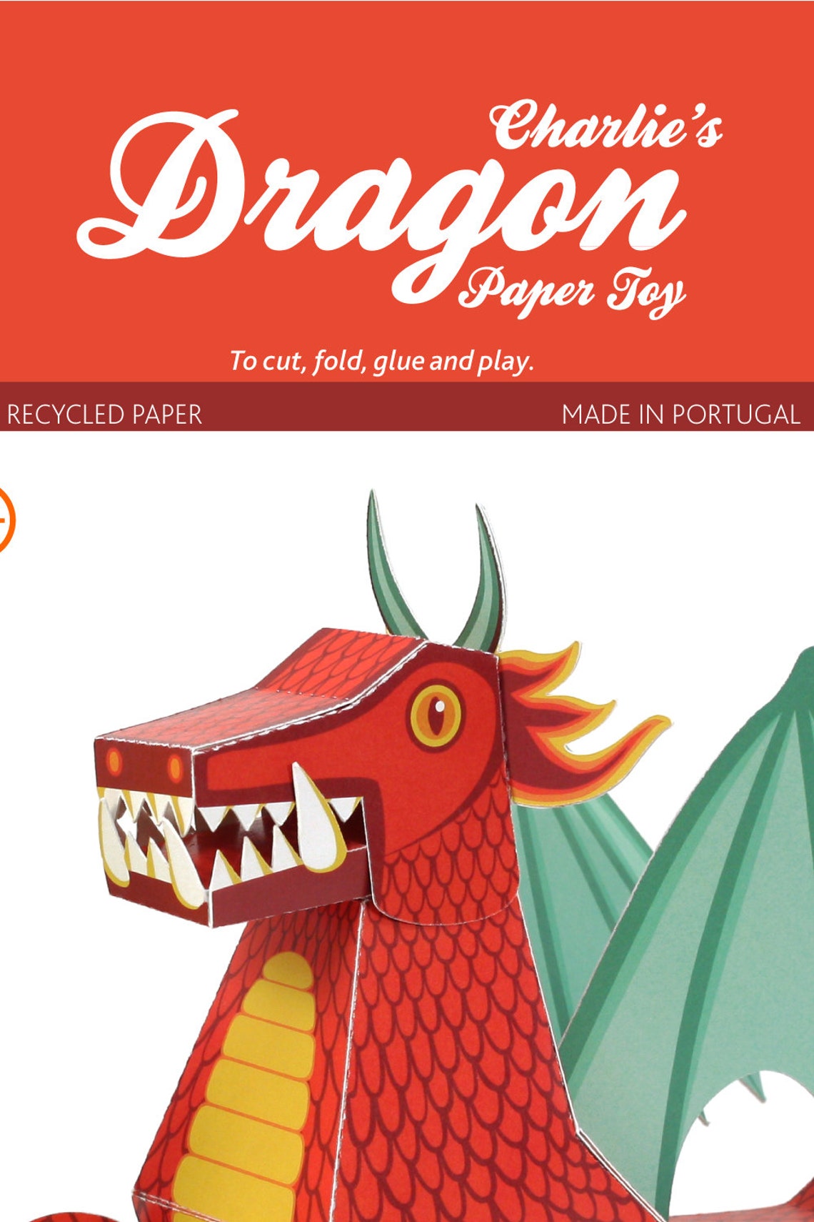 Red Dragon Paper Toy DIY Paper Craft Kit 3D Model Paper | Etsy