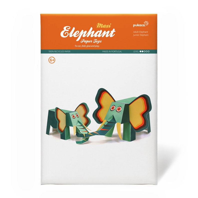 Maxi Elephant Paper Toys DIY Paper Craft Kit 3D Paper - Etsy