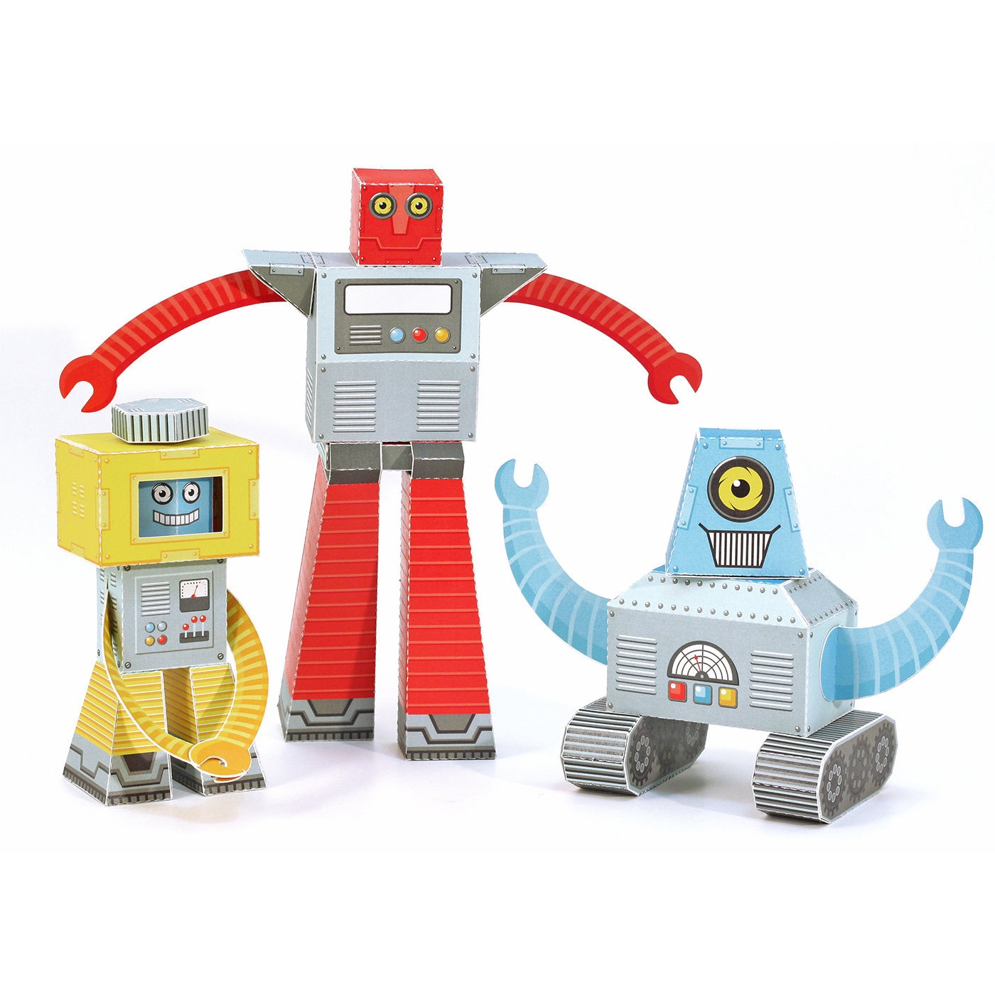 Robots Paper Toys Movable Paper Toys DIY Paper Craft Kit | Etsy