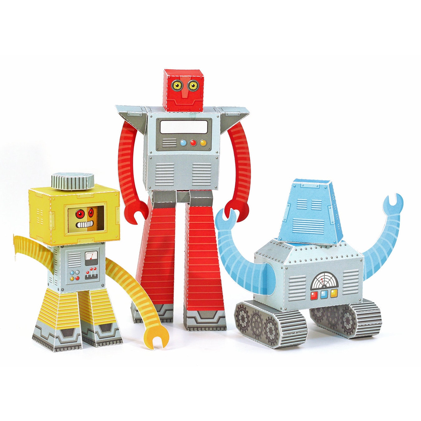Robots Paper Toys Movable Paper Toys DIY Paper Craft Kit | Etsy
