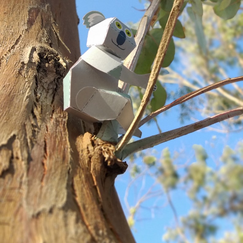 Maxi Koala Paper Toys DIY Paper Craft Kit 3D Paper Animals | Etsy