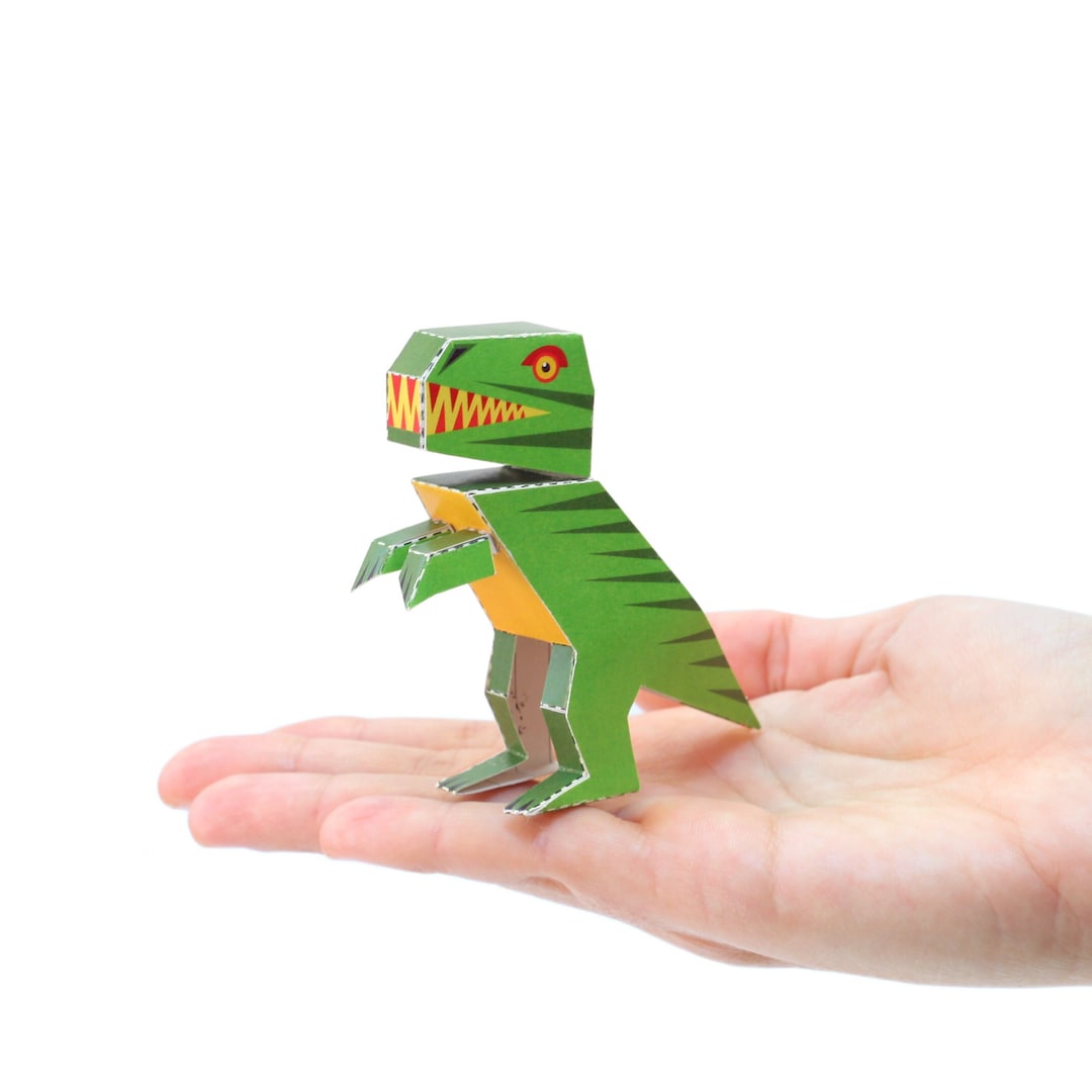 T-REX Paper Craft Postcard 3D Model Paper Figure - Etsy