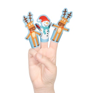 Christmas Paper Finger Puppets DIY Craft Kit Paper Toy Birthday Party ...