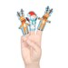 Christmas Paper Finger Puppets DIY Craft Kit Paper Toy Birthday Party ...